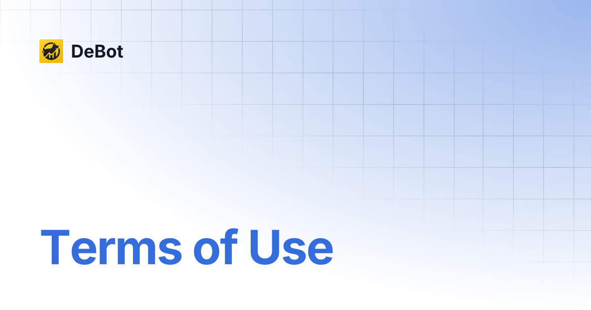 Terms of Use | DeBot